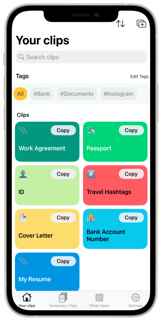 Clipboard PRO - Fast access to your iOS and MacOS most used content