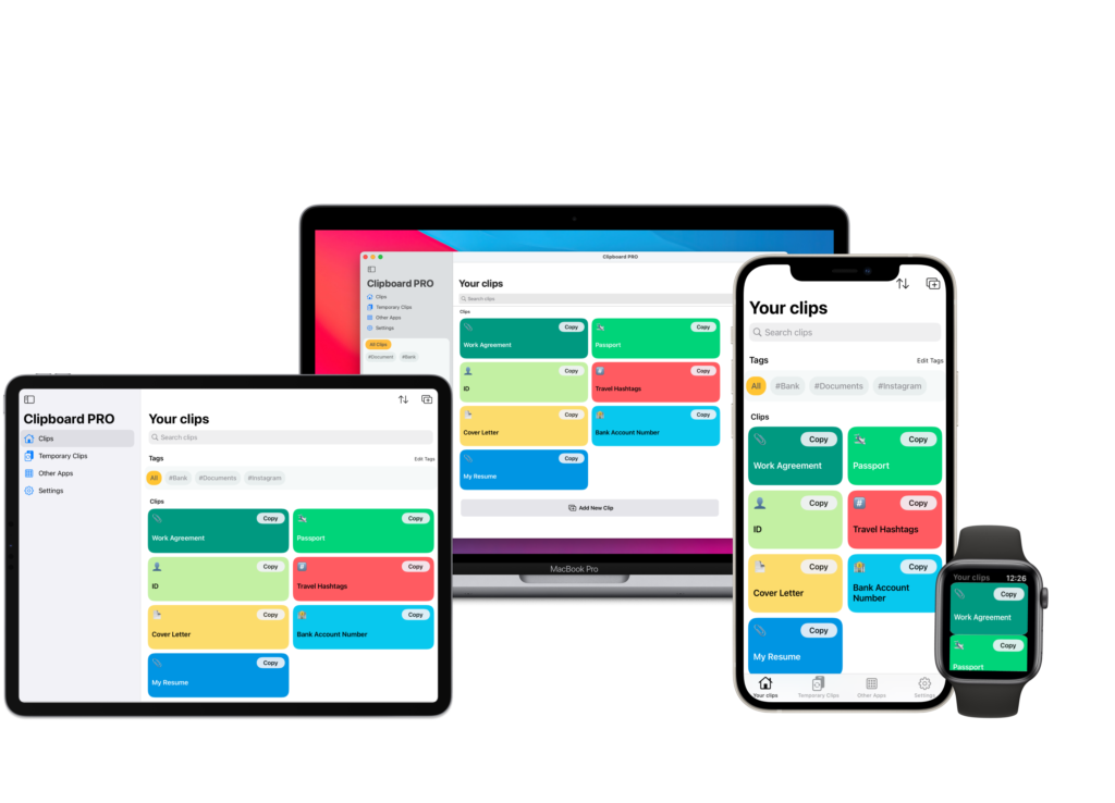 Clipboard PRO - Fast access to your iOS and MacOS most used content